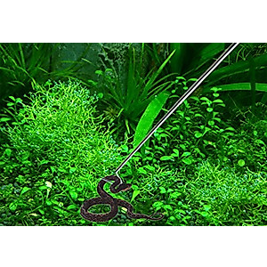 BOVONVON 55 inchs Collapsible Snake Hook,Non-Rotatable,Telescopic Rods Designed with 2 Grooves,Sturdy Stainless Steel Hook,Snake Tool Hook,Bigger Wooden Handle