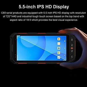 Android 13 Barcode Scanner Handheld Mobile Computer, 5.5-inch Touchscreen PDA Scanner with Integrated Honywell 1D & 2D Bar Code Scan Engine, WiFi & 4G LTE, for Warehouse & Logistics
