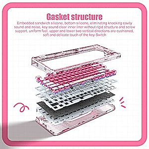 Luqeeg Wireless Mechanical Keyboard, 80 Keys Wireless Bluetooth Gaming Keyboard with RGB Backlight Compact Gaming Keyboard with 2 Layer Keycap Design, for Computer, Desktop, PC, Notebook