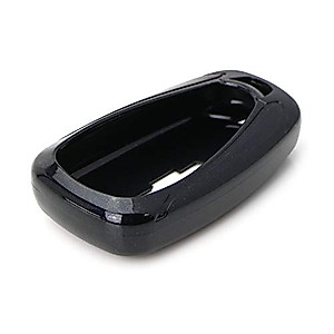 iJDMTOY Glossy Metallic Black Exact Fit Key Fob Shell Cover Compatible With 2016-up Chevrolet Camaro Cruze Spark Volt, 2017-up Malibu Bolt Sonic Trax, etc