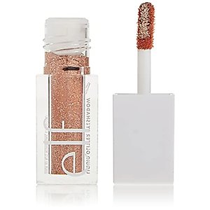 e.l.f., Liquid Glitter Eyeshadow, Long Lasting, Quick-Drying, Opaque, Gel-Based Formula, Creates High-Impact, Multi-Dimensional Eye Looks, Flirty Birdy, 0.10 Fl Oz