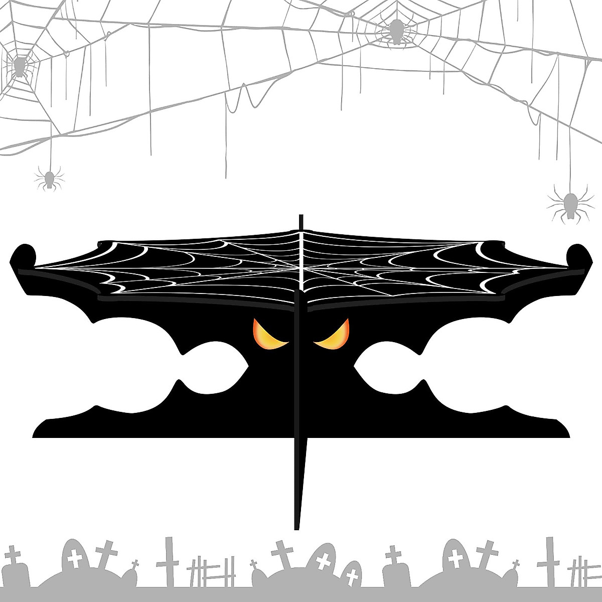 FRIDAY NIGHT 2Pcs Halloween Cupcake Stand 1-Tier Spider Web Cardboard Dessert Stand Holder Cake Serving Tray for Halloween Party Supplies Decoration