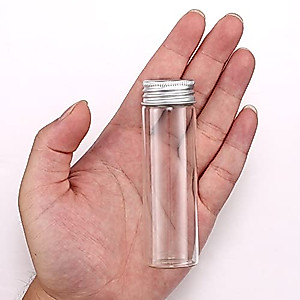 TOBWOLF 12PCS 50ml / 1.7oz Glass Spice Jars, Transparent Spice Containers with Aluminum Lids, Seasoning Storage Bottle Spice Bottles, Glass Seasoning Jars for Home Kitchen, Outdoor Camping, Gardening