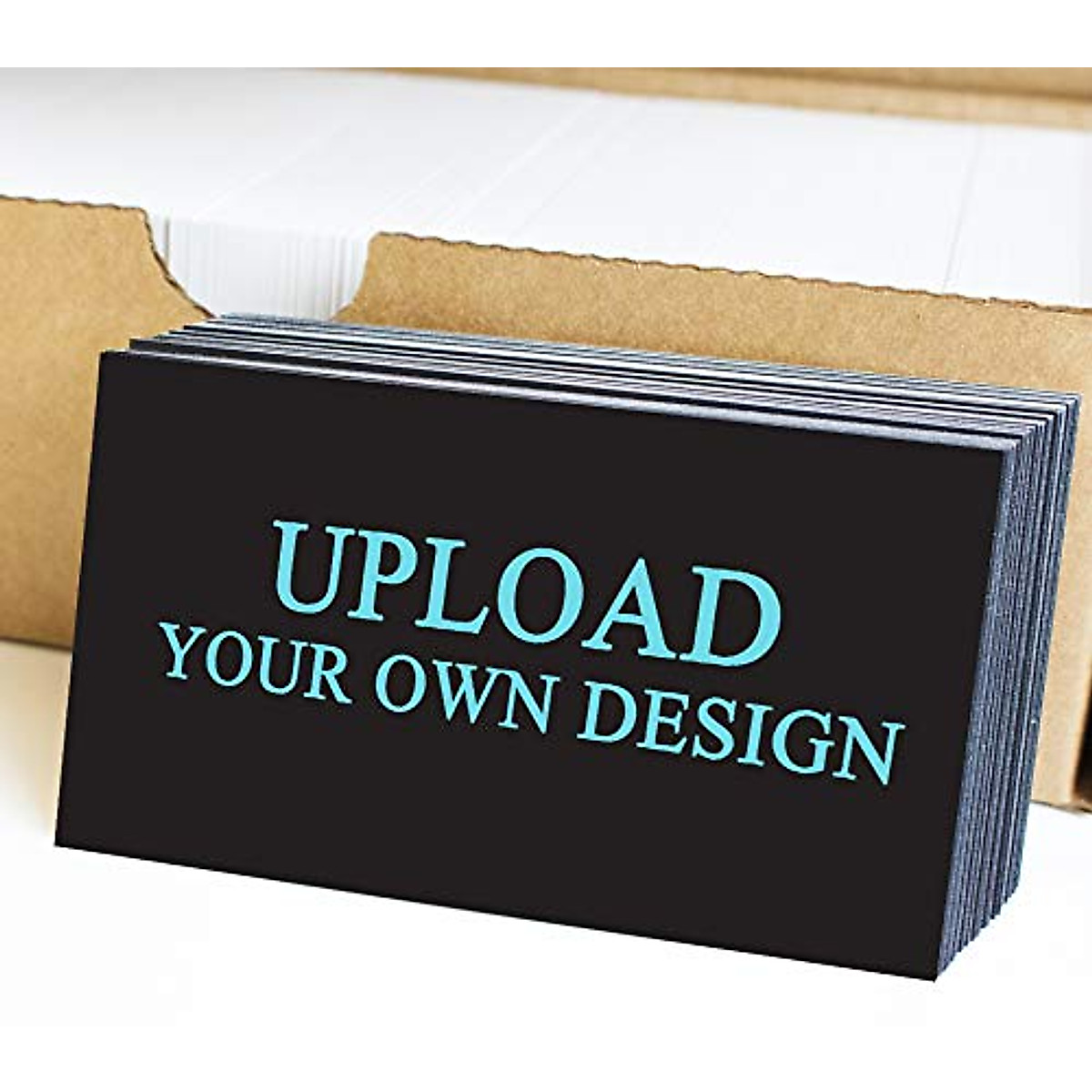 Upload Your Own Design - Business Cards 500 pcs- Free Matte or UV Glossy Finishing. 16pt cover (129 lbs. 350gsm-Thick paper) (Matte Finishing), Made in The USA