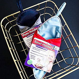 Microwavable Heat Resistant Plate and Bowl Holder Bundle Pack Protects Hands from Hot Dishes. Microwave and Washing Machine Safe Kozy for Heating Soup or Leftover Food or Meals to Eat and Watch TV.