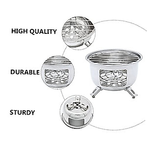 1 Set Grill Outdoor Grill Accessories Portable Burner Portable Charcoal Grill Backpacking Gas Stove Charcoal Grill Smoker Charcoal Bbq Grill Stove Round Barbecue Stove Bbq Stove