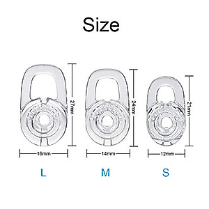 N/A Compatible with/Replacement for Earbud Gel Ear Hooks Plantronics M155 M165 M1100 M100 M55 M28 M25 Voyager Edge Silicone Earbuds Antislip Accessories