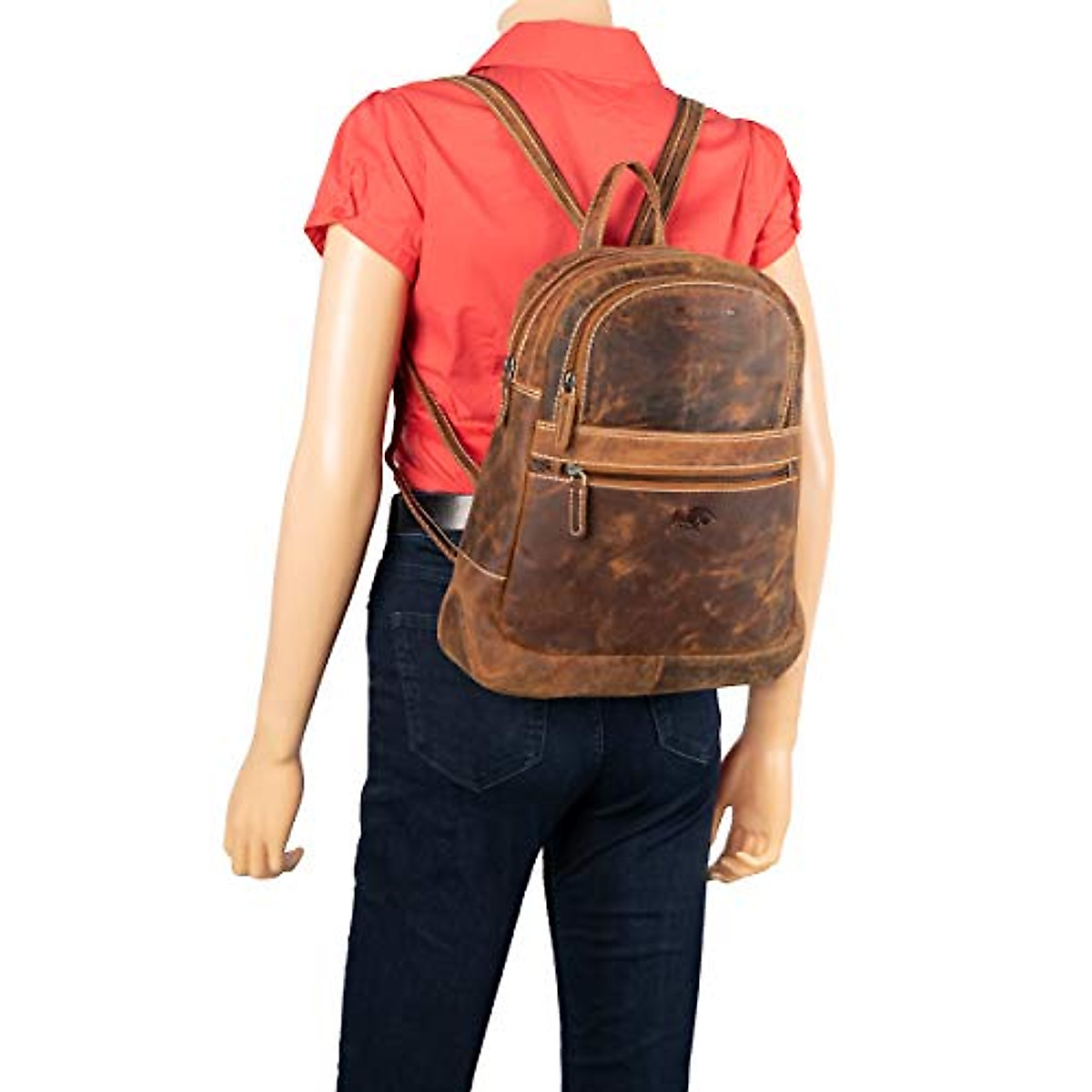 Arrigo Unisex's Backpack, Brown (Cognac), Medium