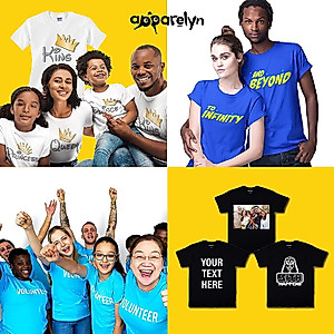 Custom Shirts Design Your Own Print Text or Image, Personalized Family Matching Shirts - Choose ONE OR All: Shirts for Men, Women, Kids, Toddlers, Baby Bodysuit, and Dog Shirt - Family Photo Shirts