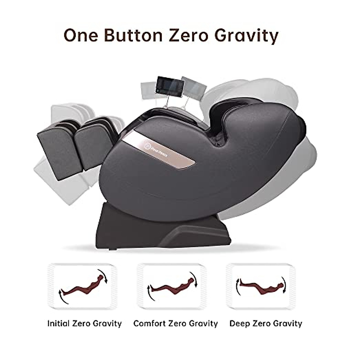 Real Relax 2025 Massage Chair of Dual-core S Track, Full Body Massage Recliner of Zero Gravity with APP Control, Black