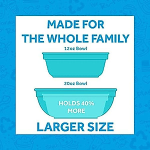 Re-Play Made in USA 20 Oz. Reusable Plastic Bowls, Set of 6 - Dishwasher and Microwave Safe Bowls for Snacks, Cereals, and Everyday Dining - Toddler Bowl Set 5.75" x 5.75" x 2.23", Sorbet