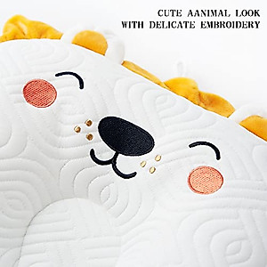 Reidio Newborn Pillow Adjustable Baby Head Pillow Soft and Breathable Baby Pillows for Sleeping Ergonomic Design Washable (3#Tiger)