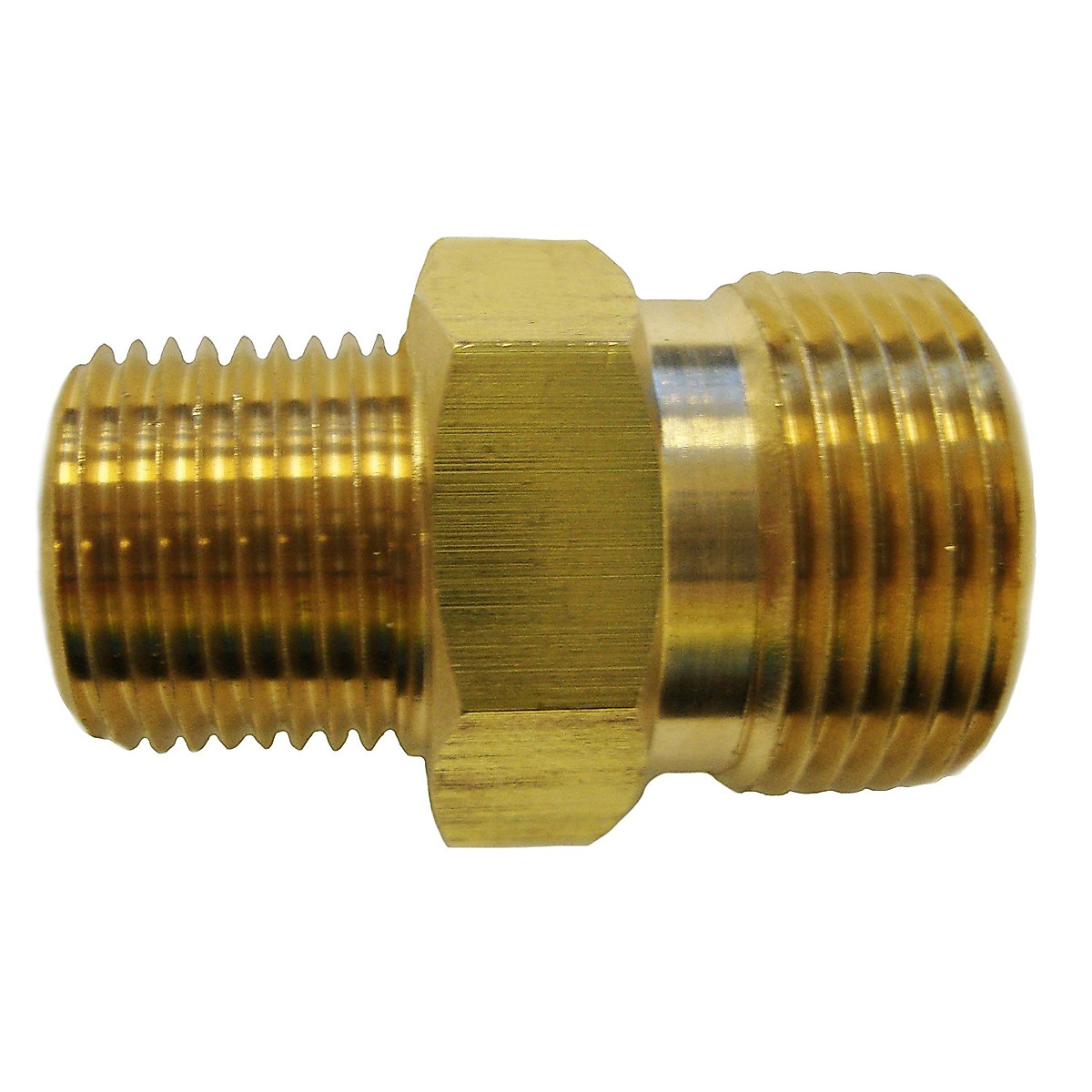 Ultimate Washer High Pressure M22 Adapter Fitting x 3/8-Inch Brass Male Pipe Thread 5800 PSI Rating Compatible for Troybuilt, Excell, Devilbis, Lasco 60-1057 Models