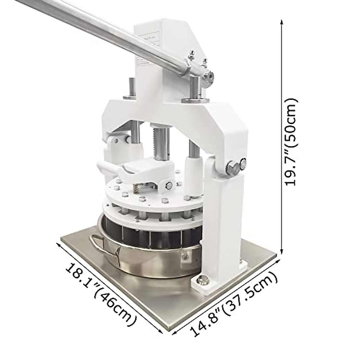 TECHTONGDA Commercial Dough Divider Rounder Machine Desktop 12PCS Manual Dough Cutter Hydraulic Bread Bakery Lump Spacer Dough Dividing Machine 90-480g/pcs