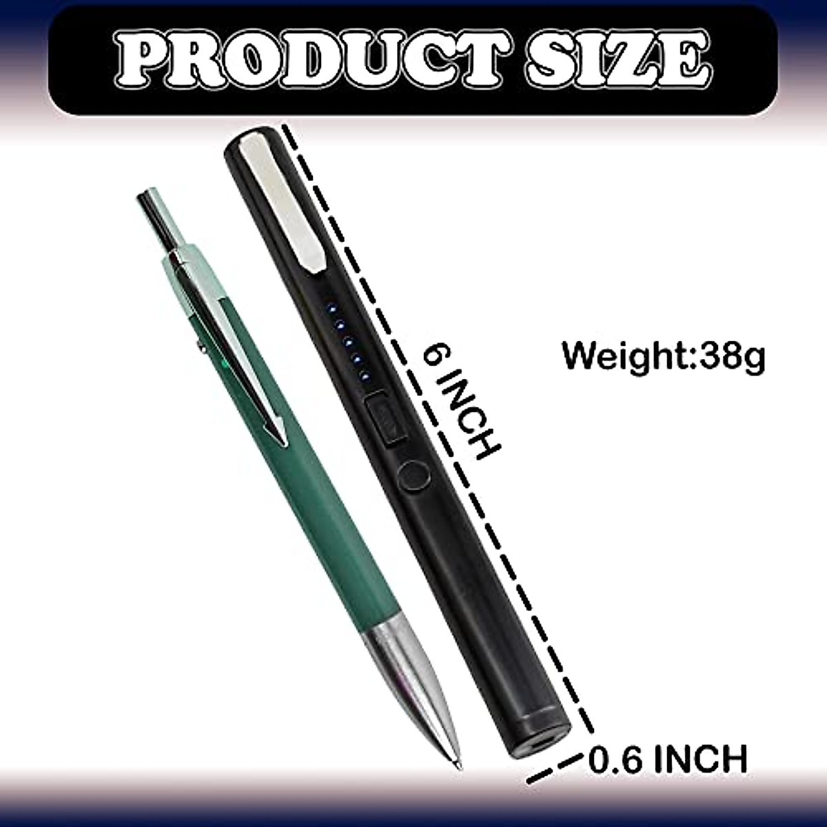 FIGHTSENSE Heavy Duty Pain Pen stun Gun with Flashlight & Pepper Spray for Men and Women self-Defense with 35,000,000 V Intolerable Charge (Black)