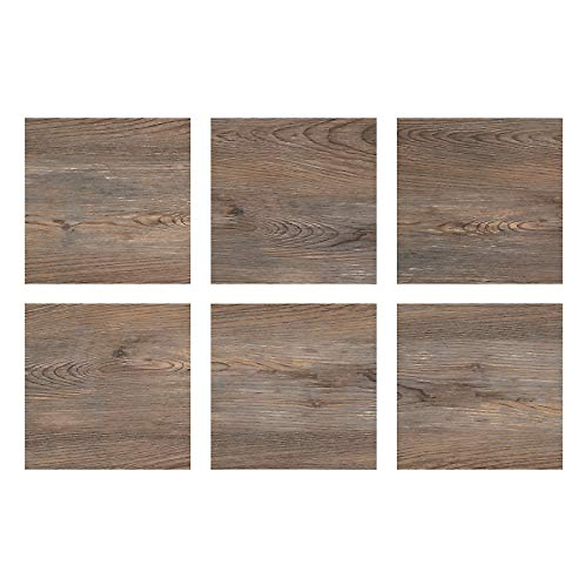 FloorPops FP3323 Knotting Hill Peel & Stick Floor Tiles, Brown