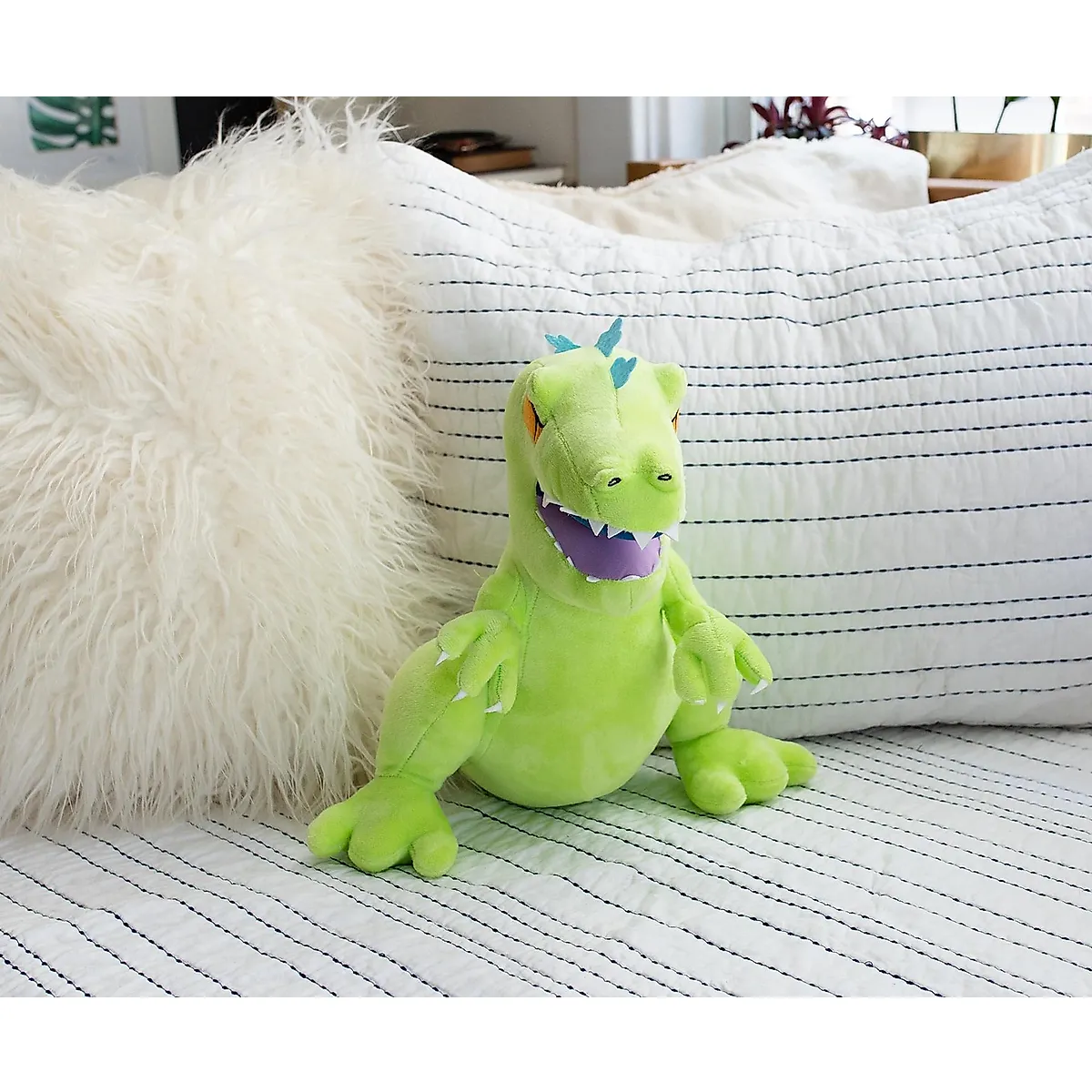 Nickelodeon Rugrats Reptar 15-Inch Character Plush Toy | Soft Cute Plushies and Big Stuffed Animals, Cartoon Gifts and Collectibles | Kids Room Decor, Bedroom Accessories