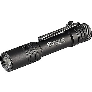 Streamlight 66320 MacroStream USB 500-Lumen Rechargeable Compact Flashlight with Wrist Lanyard, Hat Clip and USB Cord, Black