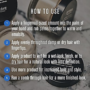 Baxter of California Clay Pomade Firm Hold / Matte Finish Hair Pomade for Men and Women, Perfect for Texturizing Straight or Wavy Hair - 2 Ounces