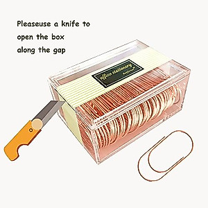 Rose Gold Large Paper Clips, 50pcs 50mm 2 inch Jumbo Paper Clip Non-Skid Large Wide Smooth Finish Steel Wire Office Supply Accessories