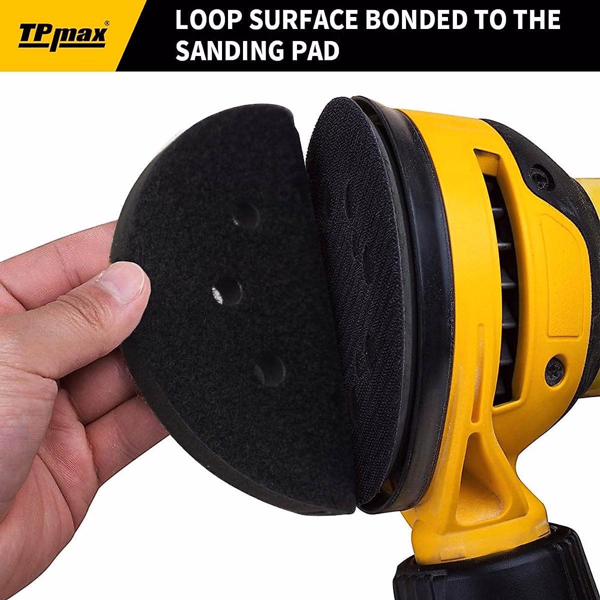 5 Pack 5 Inch 8 Holes Soft Density Interface Pads 5" Hook and Loop Sponge Cushion Buffering Backing Pads