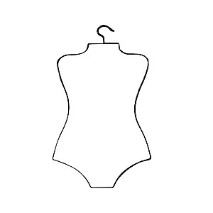 Kids Wire Body Shape Swimsuit Display Hanger, Boys Girls Dress Holder, Beachwear Rack, Bathing Suit Hanger for Bedroom Closet Dress Bikini Home