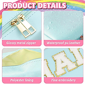 Gosuoa Preppy Makeup Bag,Skincare Bag,PU Leather Portable Waterproof Preppy Stuff for Travel Toiletry Bag,Makeup Bag for Girls Women