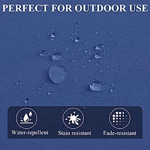 Qirroboni Outdoor Chair Cushion, High-Density Foam Patio Chair Cushion with Ties, Water Repellent, Fade Resistant, Garden, Lawn, Pool & Beach Recliner Chairs Cushions, 72x21x3 Inch, Royal Blue