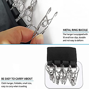 TOPMEET Hat Organizer for Baseball Caps Storage,10 Stainless Steel Clips Holder for Hanger, Cap Rack/Hat Shelf Fit Room Closet,Door,Wall - 1 Pack