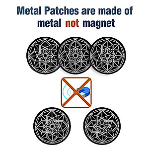 Mount Metal Plate with 3M Adhesive 5 Pack for Magnetic Cell Phone Car Mount, Stylish Universal Metal Disc Replacement Sticker for iPhone GPS Magnet Holder Cradle Stand 5 Round