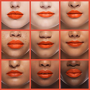 Maybelline New York Color Sensational Orange Lipstick, Satin Lipstick, Electric Orange, 0.15 oz,Pack of 1