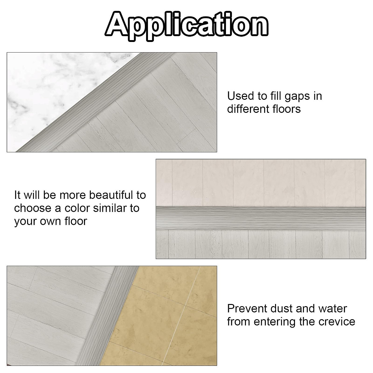 Greymond 10 Ft x 2" Floor Transition Strip Doorways, Vinyl Adhesive Laminate Flat Divider Flooring for Joining Floor Gaps, Carpet, Threshold Cover, Floor Tiles (Beige Grey)