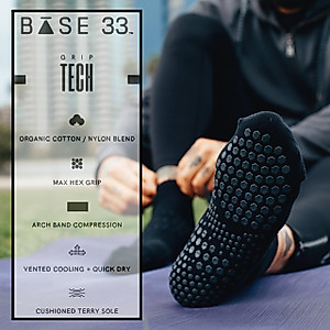 Base 33 Low Rise Grip Socks for Pilates, Yoga, Martial Arts, Lifting and Barre
