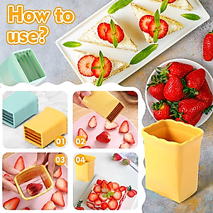 Strawberry Slicer,Easy Fruit Cutter Cup,Fruit Slicer Cup,Slicer Fruit,Slicer Cutters For Fruits&Eggs,Chopping Cup,Speed Making Vegetable Salad Fruit Food Mini Chopper,2024 New Creative Kitchen Gadget