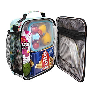 Lunch Box for Girls Horse And Flower Lunch Bag Insulated Lunch Boxes Cooler Lunch Tote with Shoulder Strap for School Picnic