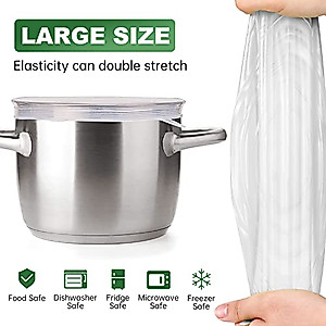 14 Pack Silicone Stretch Lids, 8 Different Sizes Leak-Proof Reusable Stretch Lids Include XXXL Diameter of 10.6” Food Storage Covers for 2.6”-13” Container, Microwave & Dishwasher & Refrigerator Safe