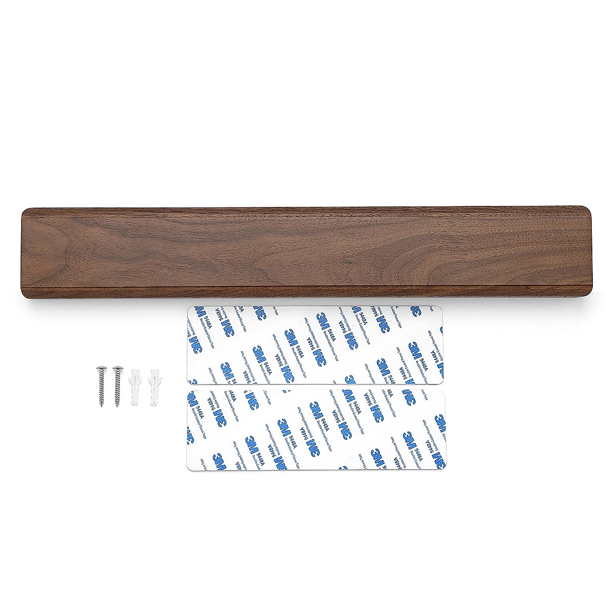 XINZUO Walnut Wood Knife Magnetic Strips 16 Inch, Double Row Round Magnets Magnetic Knife Holder for Wall -Magnetic Knife Bar- Works With Kinds of Kitchen Tools -Space Saver Knife Rack