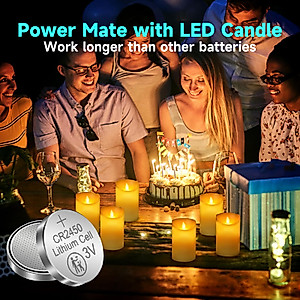 CR2450 Lithium Battery 3 Volt Coin Button 50 Pack