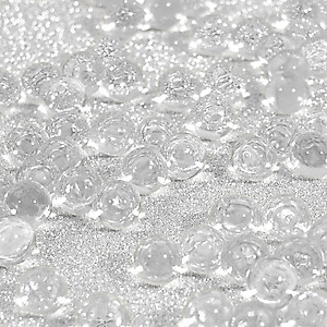 Jacisk 120,000 Clear Water Beads, Transparent Water Gel Beads for Vase Filler, Christmas Decoration, Wedding Centerpiece, Floating Candles, Planting, Floral Decoration
