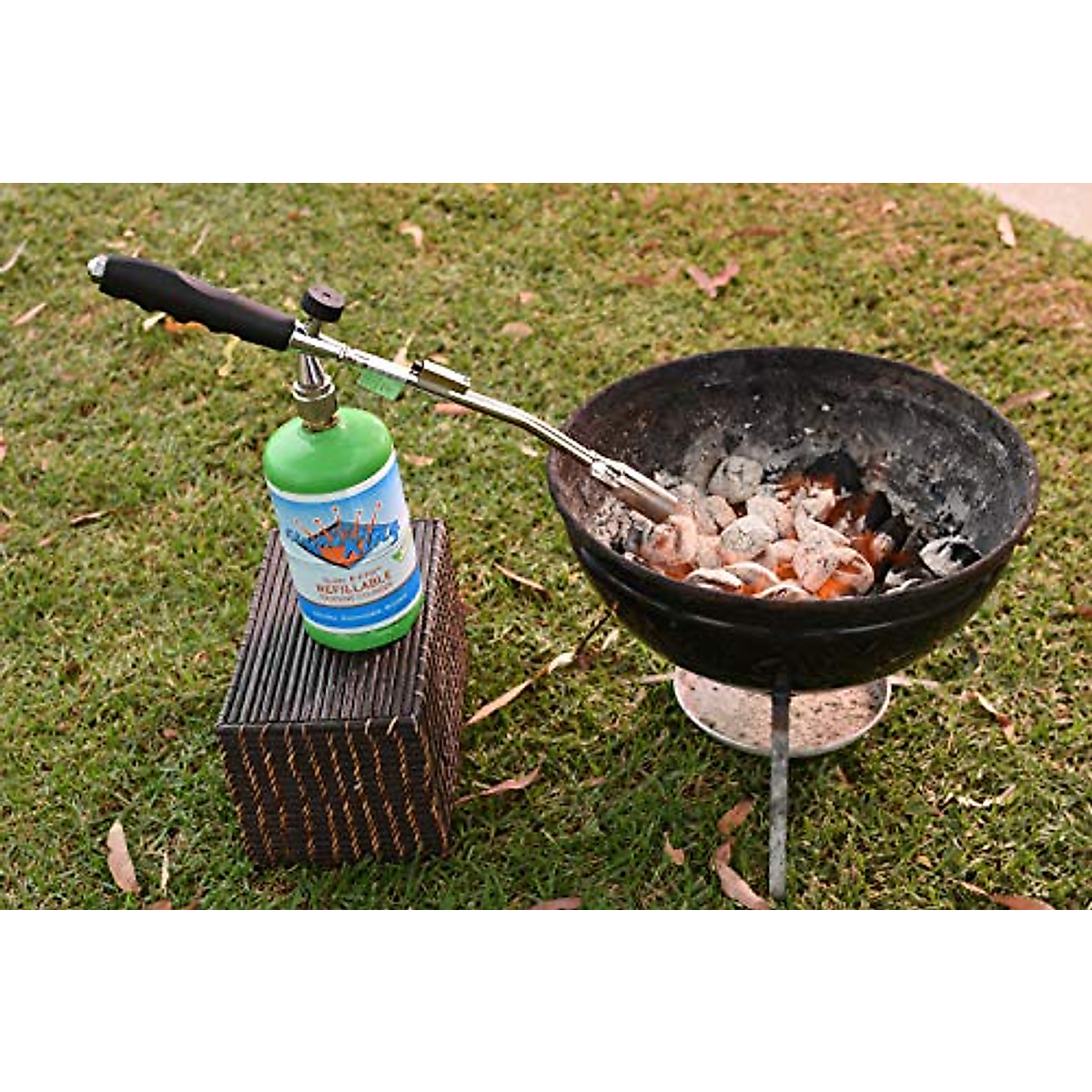 Flame King Propane Gas Blow Torch 20,000 BTU w/Self Igniter, Fire and Charcoal Starter, Weed Burner and more