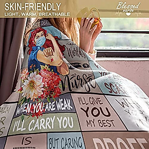 Shanfeirui Nurse Gifts for Women, Nurse Gifts, Nurse Practitioner Gifts for Women, Nursing Student Gifts, Gifts for Nurses Women, School Nurse Retirement Birthday Gifts Blanket 60" x 50”