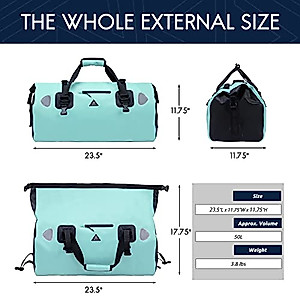 Haimont Waterproof Duffel Bag Roll-top Dry Duffel Bag with Quick-fixed Straps for Motorcycling, Rafting, Boating, SUP, Kayaking, Travel,50L