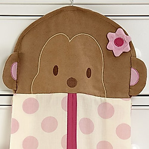 Carter's Jungle Collection Nursery Diaper Stacker, Pink/Lime/Brown/Tan