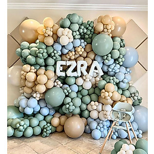 Dusty Green Balloon Garland Double Stuffed Olive Green Balloon Different Size Retro Mint Green Balloon Arch Kit for Birthday Wedding Baby Shower Bridal Shower Engagement Party Decor