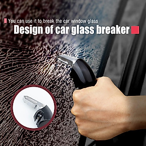 KOUNATSURI Car Door Handle for Elderly Assist Support Handle Multifunction Car Door Latch for Seniors and Handicapped Red