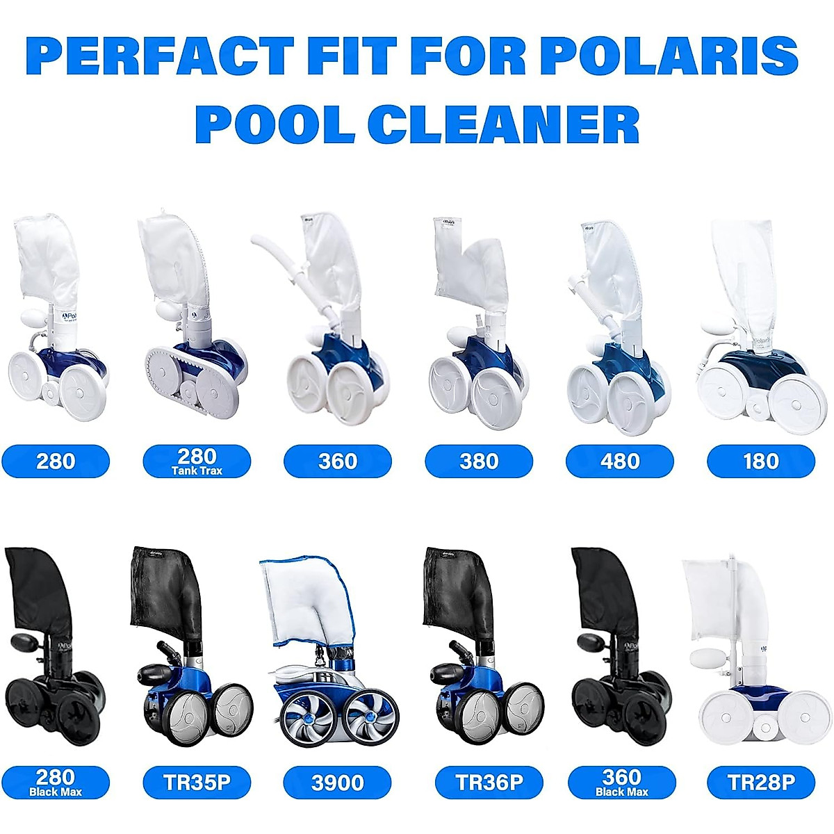 muscccm for Polaris Pool Cleaner Parts, 6 Pack Sweep Hose Tail Scrubbers Replacement for Sweep Pool Cleaner Fits Polaris 180 280 360 380 480 3900