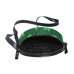 Purse Round Crossbody Bag for Women St Patrick's Day Shamrock Circle Purse Clutch