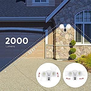 Wasserstein 3-in-1 Wired Floodlight, Charger and Mount Compatible with Arlo Pro 3/Pro 4 & Arlo Ultra/Ultra 2-2000 Lumens Floodlight (White) (Arlo Camera NOT Included)