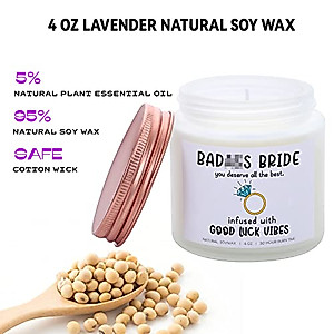 Badass Bride Candle, Bridal Gifts, Lavender Soy Candle, Bride, Bachelorette Gift for Her, Bride, Women, Engagement, Wedding Gifts, Bridal Shower Gifts for Wedding Day, Bachelorette Party