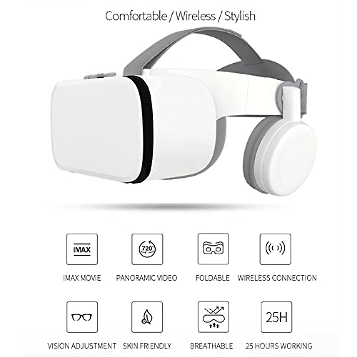 3D VR Virtual Reality Headset Goggle with Remote Controller, VR Glasses for 3D Movies Video Play Games, VR Set for iOS Android Phone for iPhone 13 12 11 Pro Mini X R S Max Samsung Galaxy